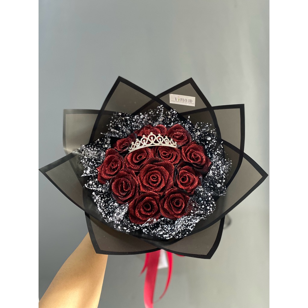 Jual Buket round satin 7sampai 15 tangkai | Shopee Indonesia
