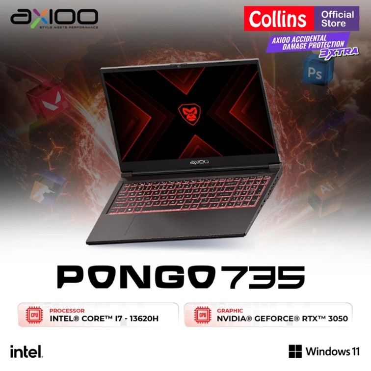Jual Axioo Laptop Gaming Pongo 735 Intel i7-13620H RTX 3050 6GB/16GB ...