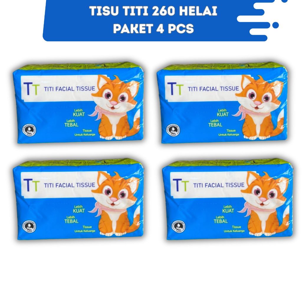 Jual TISSUE TITI BIRU 260 HELAI PAKET 4 PCS | Shopee Indonesia
