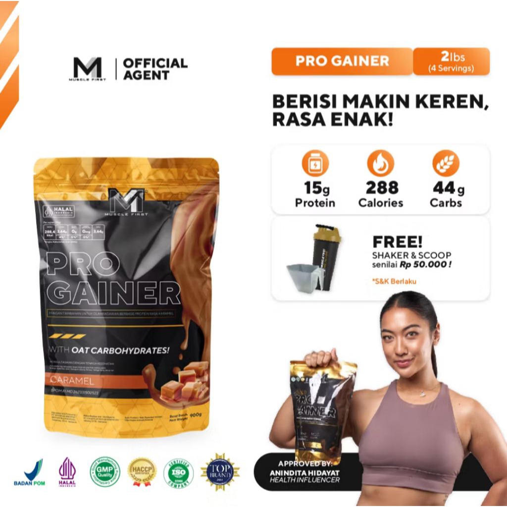 Jual Muscle First Gold Gainer 2lbs 900gram / Gainer Lite 800gram ...