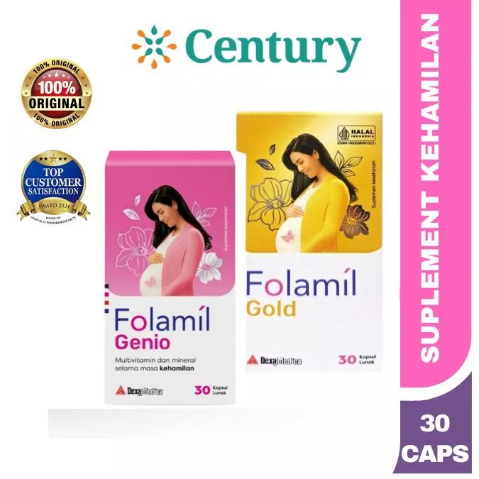 Jual Folamil Genio - Folamil Gold 30 Kapsul/Suplemen/DHA/Multivitamin ...