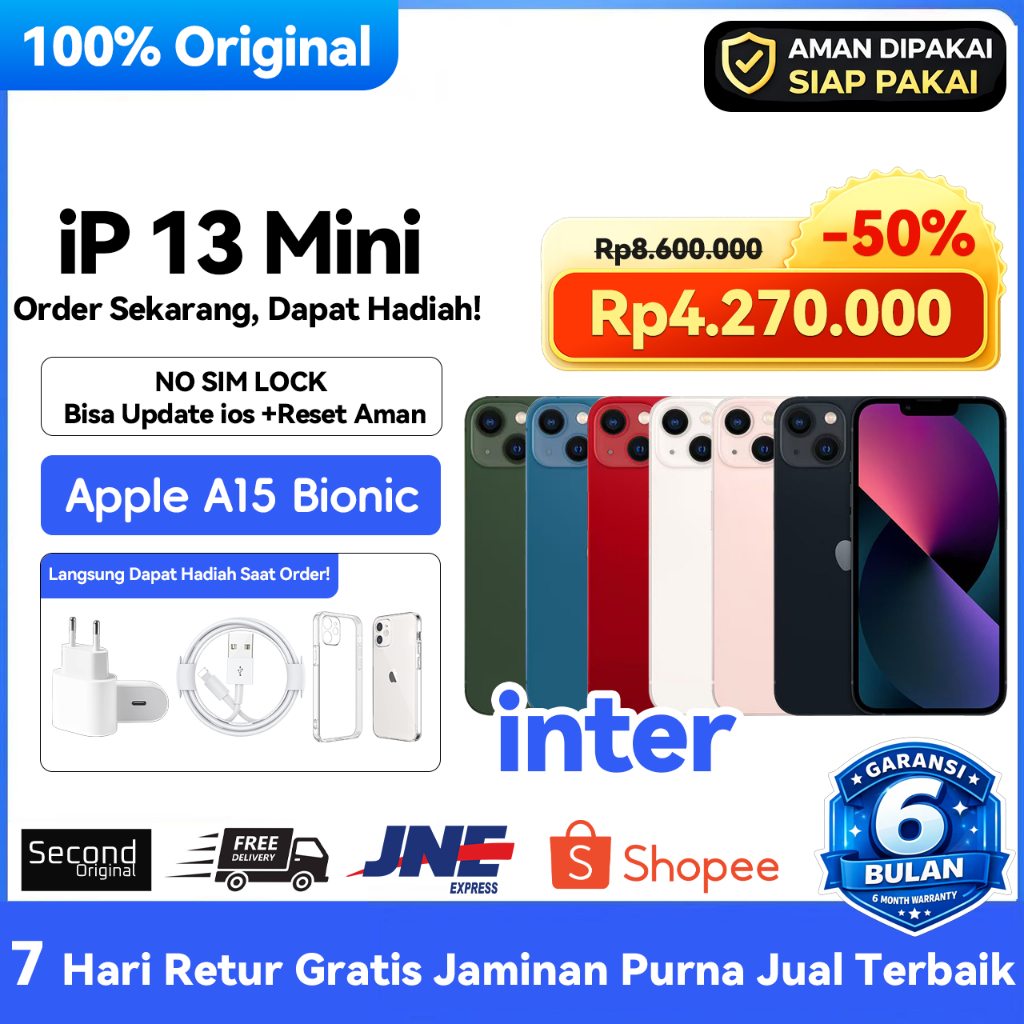 Jual iPhone 13 Mini 100% Original Second Bekas 128GB/256GB Mulus ...