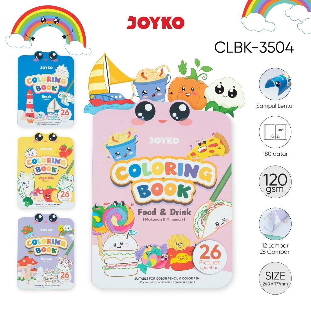 Jual JOYKO Buku Mewarnai Coloring Book CLBK-3504 | Shopee Indonesia
