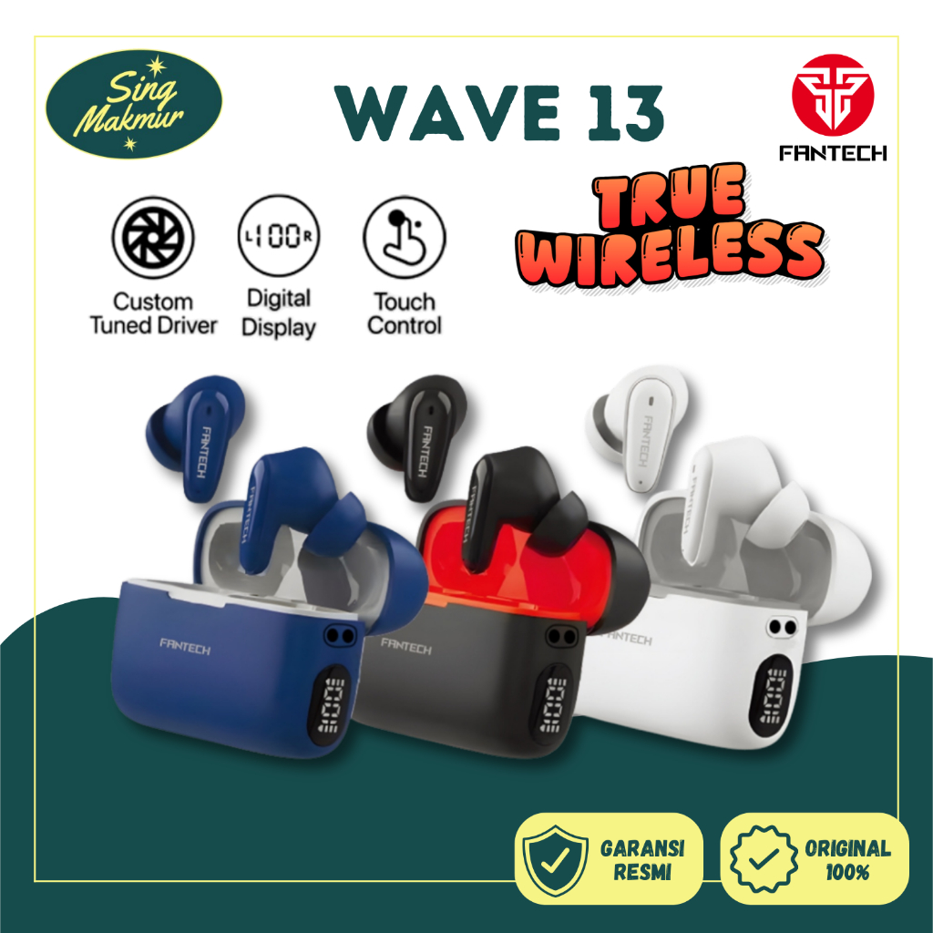 Jual Fantech TWS Earphone Low Latency Bluetooth 5.3 Wireless Wave TW12 ...