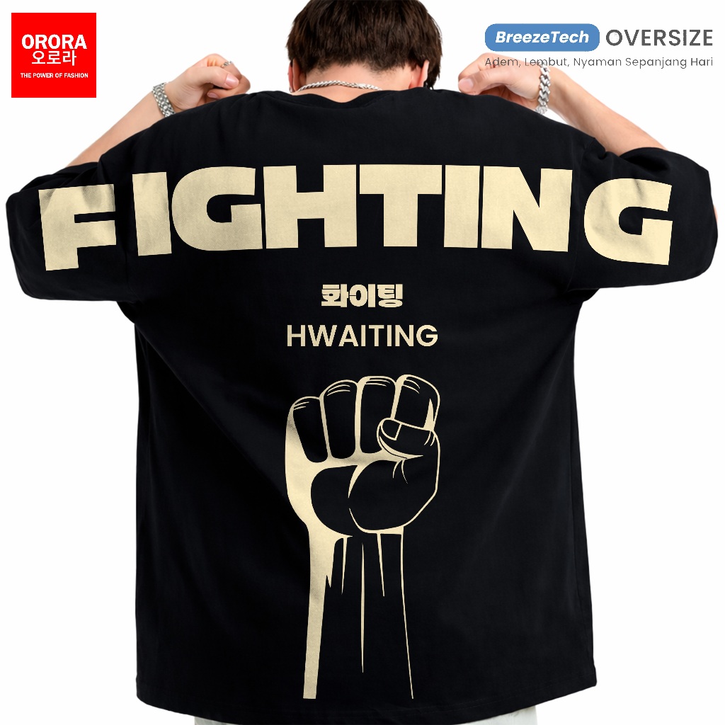 Jual Orora Kaos Oversize 16s Distro Korean Premium Sablon 3D Fighting ...