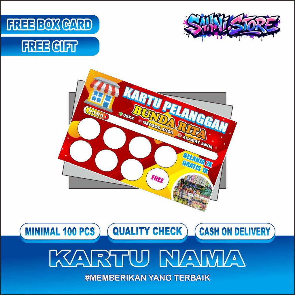 Jual KARTU MEMBER TOKO & WARUNG KARTU NAMA LOYALTY CARD KUSTOM BEBAS ...