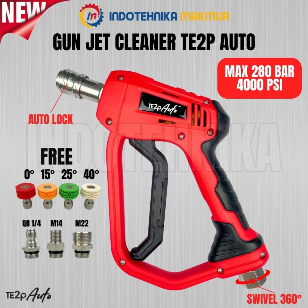 Jual TE2P AUTO Gun Jet Cleaner Semprotan Alat Cuci Tekanan Tinggi Set ...