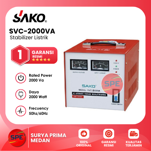 Jual Stabilizer Listrik SAKO 2000 VA (KHUSUS COD MEDAN) | Shopee Indonesia