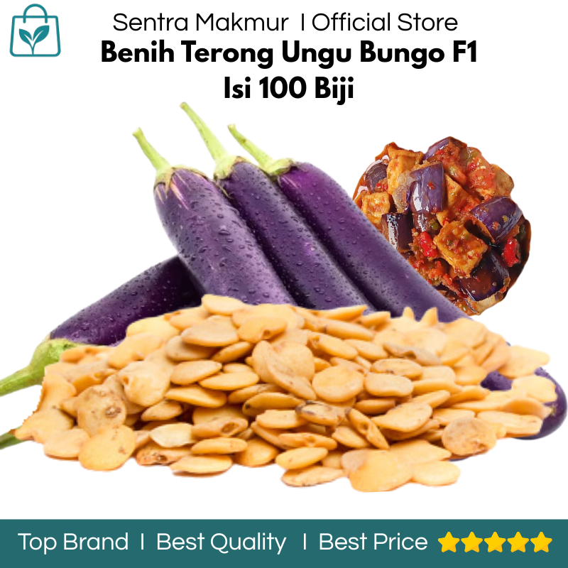 Jual Benih Terong Ungu Bungo F1 Isi 100 Biji - Benih Terong Ungu ...