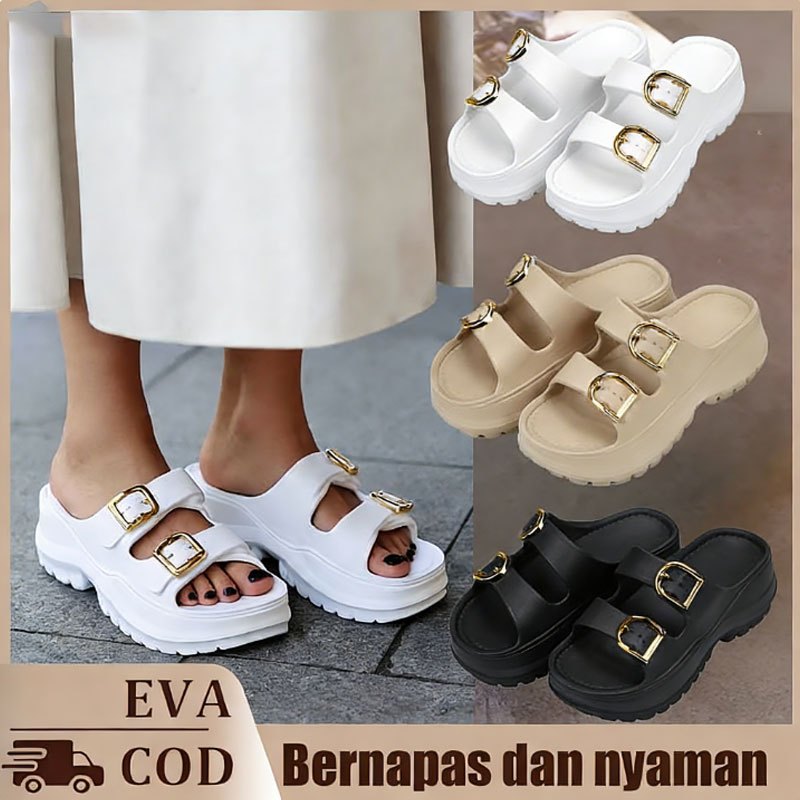 Jual KADIA Sandal Wanita Wedges Wanita Model Terbaru Kekinian // Sendal ...