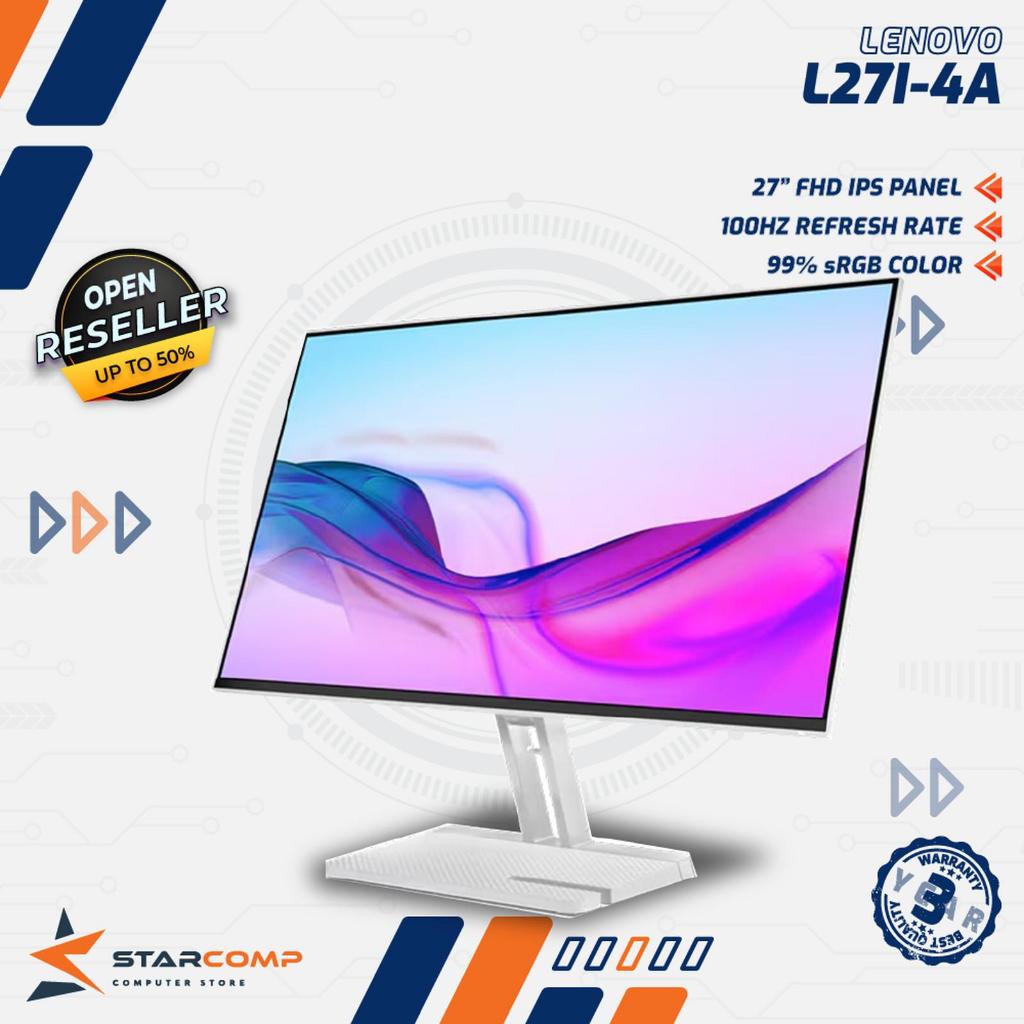 Jual Lenovo L27I-4A LED Monitor 27" IPS 100hz Speaker Frame Silver ...