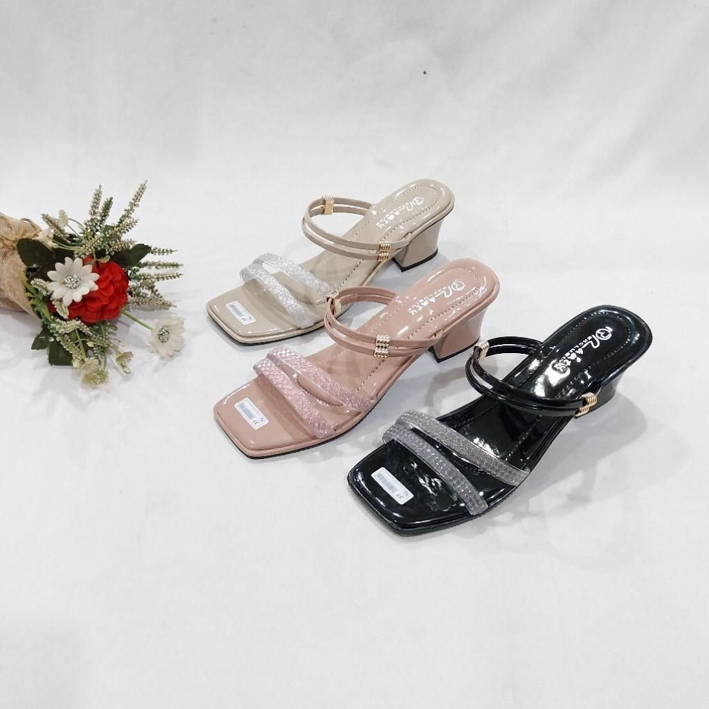 Jual Sandal Wanita Heels Hak Tahu 5 CM Sandal Heels Kekinian 37-40 ...
