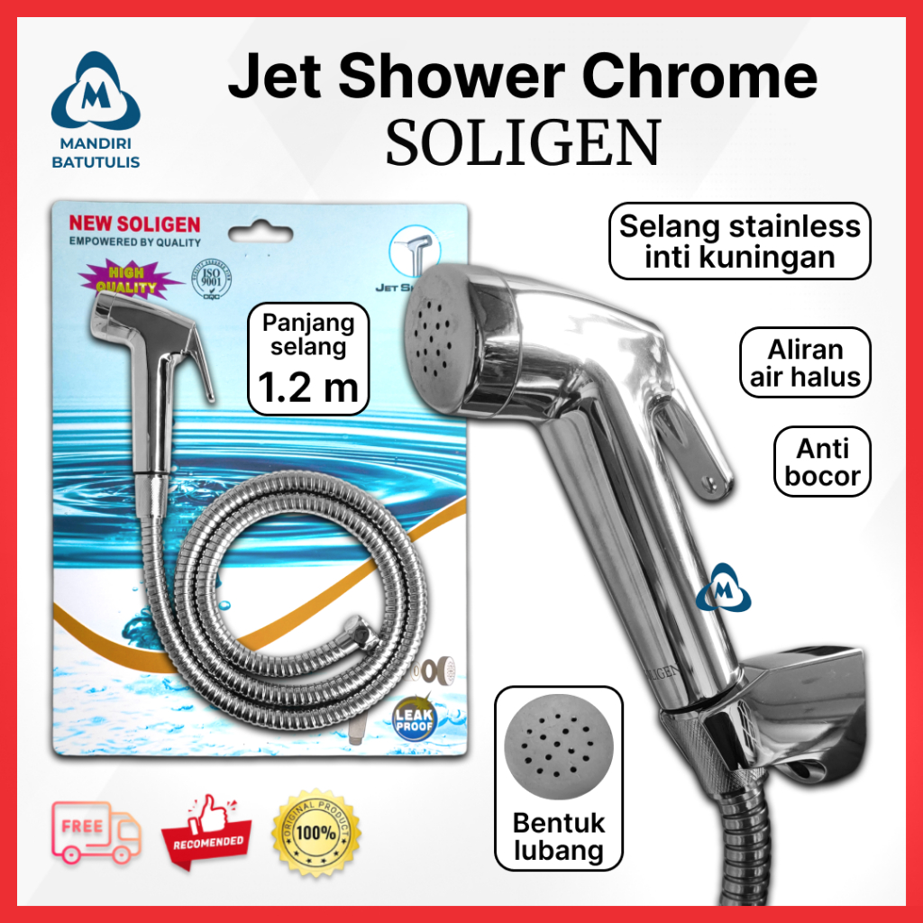 Jual Jet Shower SOLIGEN Full Chrome / Shower Cebok ABS Stainless ...