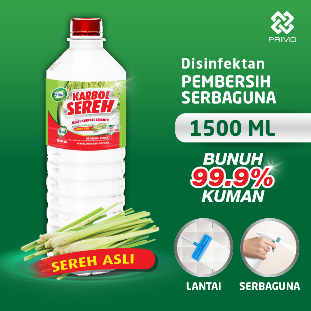 Jual PRIMO Karbol Sereh Citronella Asli Pembersih Lantai Disinfektan ...