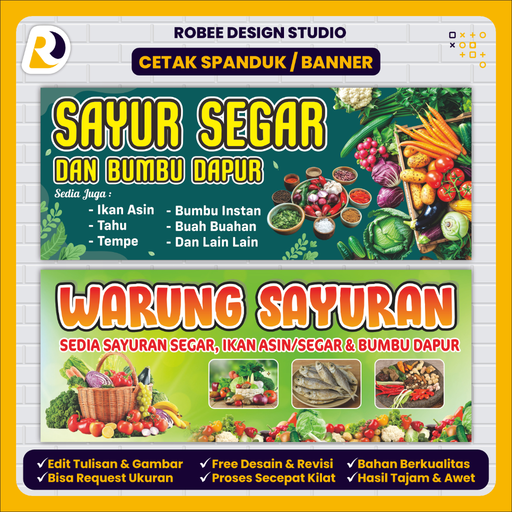 Jual Spanduk Banner Warung Sayur Segar / Sayuran Fresh | Shopee Indonesia