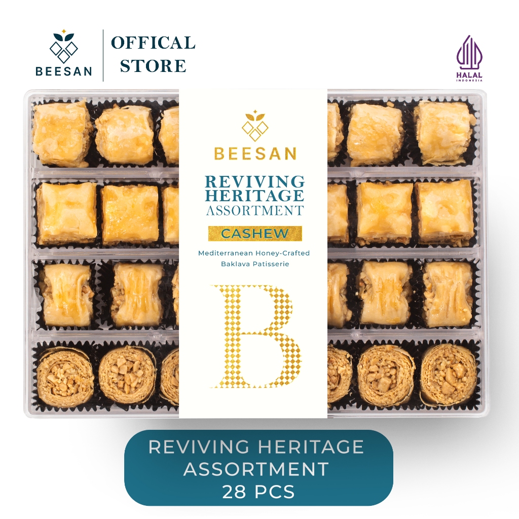 Jual BEESAN Reviving Heritage Baklava Assortment kacang mete | Shopee ...