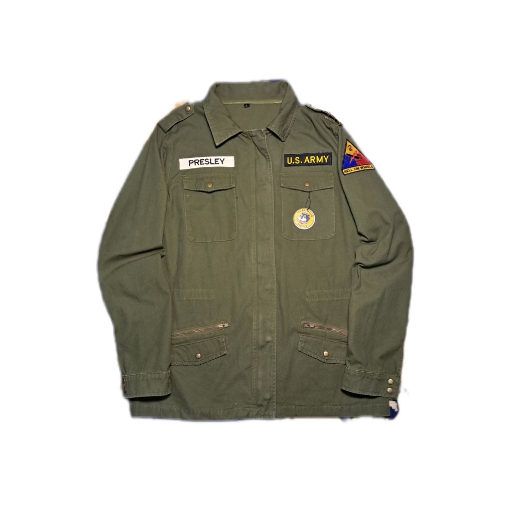 Jual repro jacket us army m65 elvis presley 2nd armored division ww2 ...