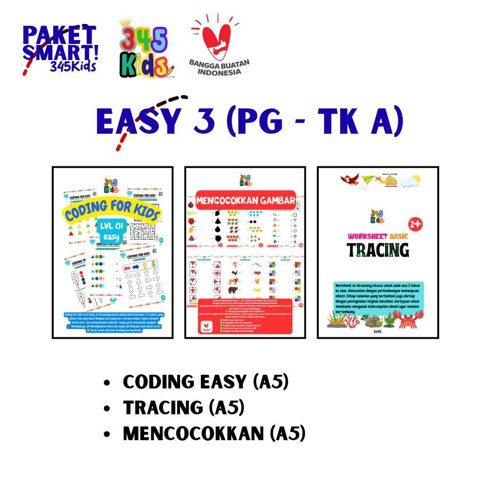 Jual Lembar Kerja 3 in 1 EASY untuk PG hingga TK A - Coding Easy ...