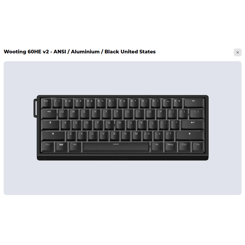Jual Wooting 60HE v2 Hall Effect Magnetic Switch Mechanical Gaming ...