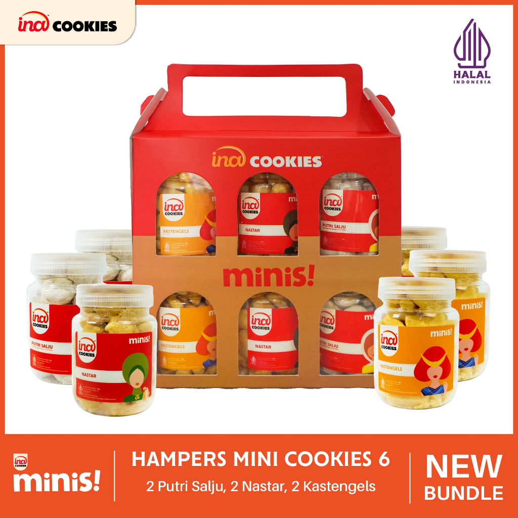 Jual Hampers Ina Minis 6 Toples by Ina Cookies (Nastar 2 Toples ...
