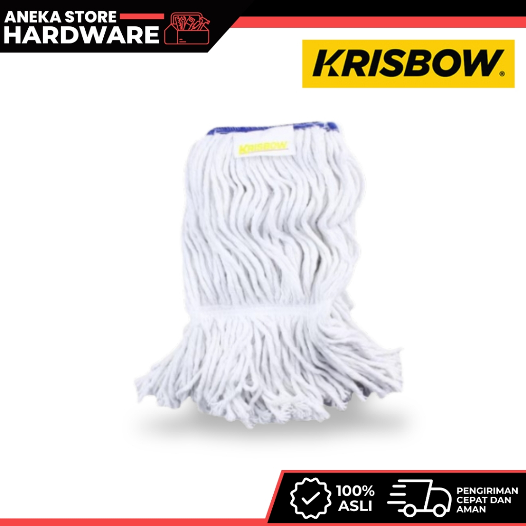 Jual Krisbow Mop Head Kepala Alat Pel Katun - Putih | Shopee Indonesia