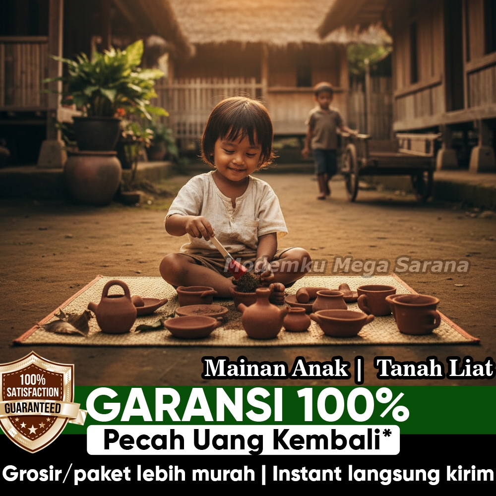 Jual Mainan Tradisional Anak Gerabah Masakan Pasaran Tanah Liat - 1 Set ...