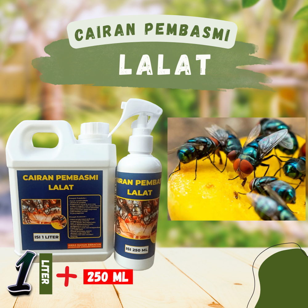 Jual Obat Pembasmi Lalat ukuran 1 Liter + 250 ML Isi Ulang Spray Paling ...