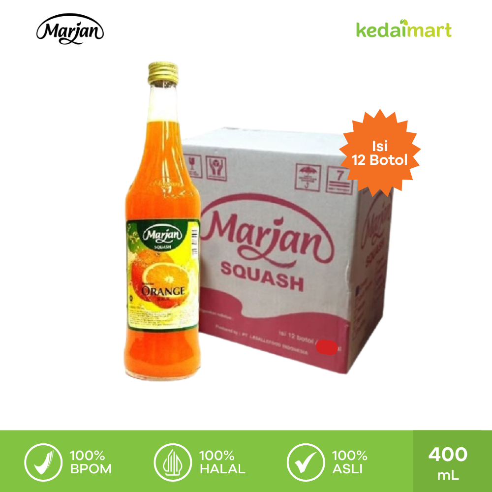 Jual Marjan Squash Orange 400 ml Dus Isi 12 | Shopee Indonesia