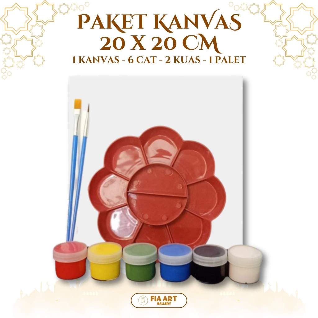 Jual Alat Lukis Anak Lengkap 1 Set 20x20 cm Peralatan Melukis Kuas Cat ...