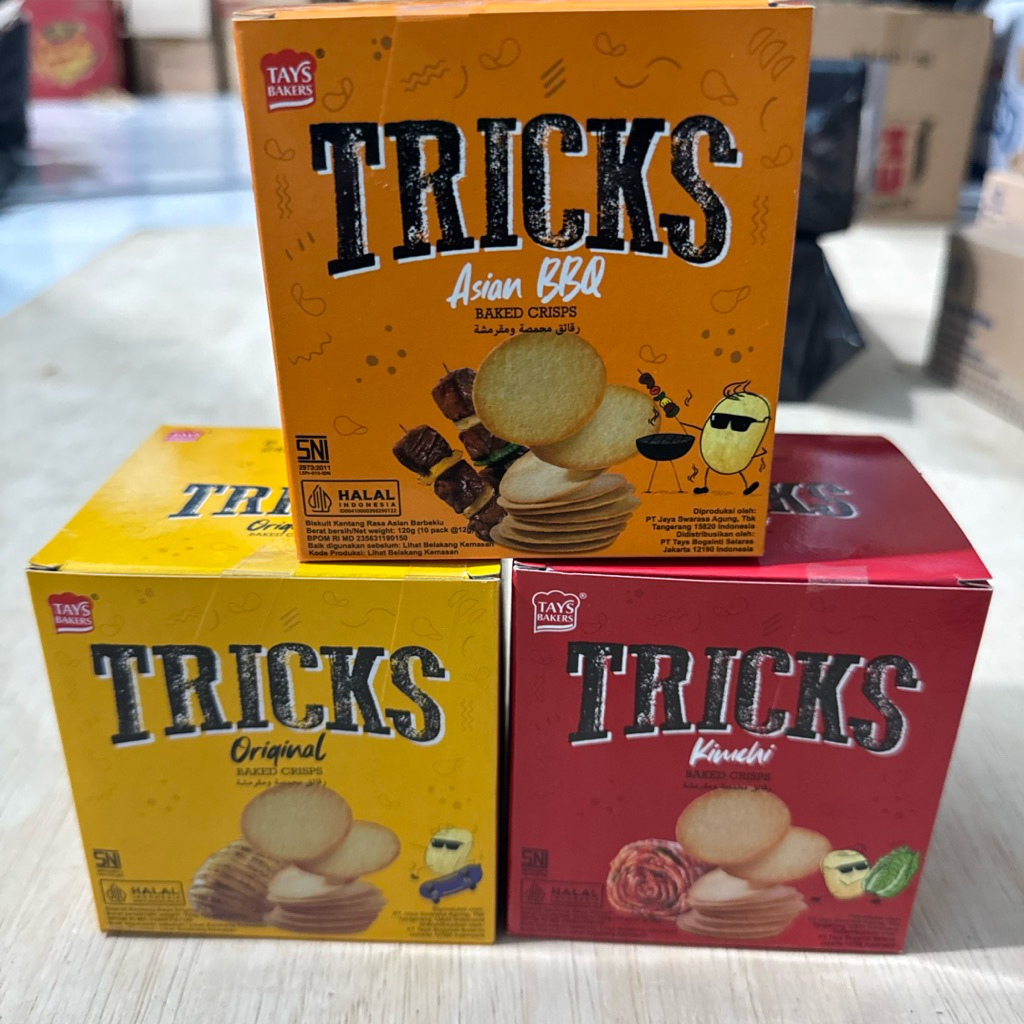 Jual Tricks Biskuit Kentang Potato Baked Chips 10x20gr Original BBQ ...