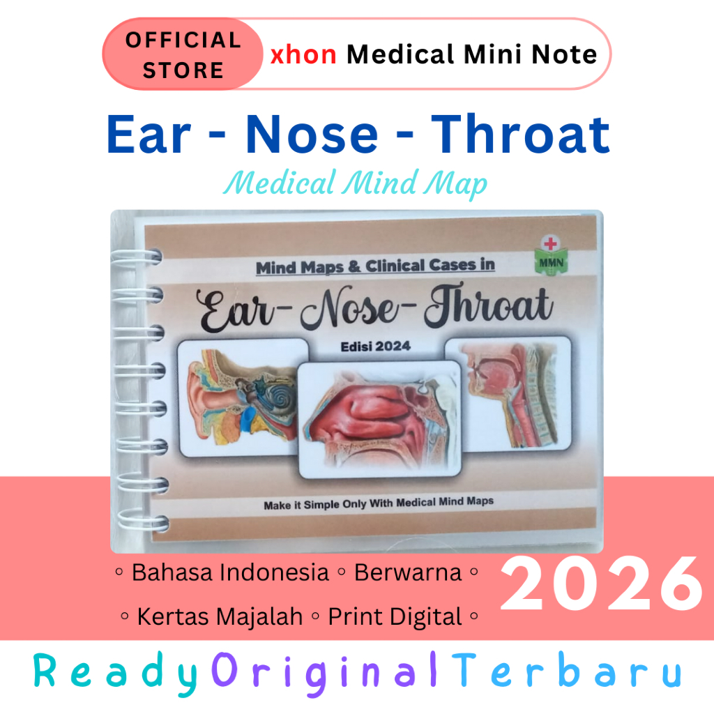 Jual ORIGINAL TERBARU Ear Nose Throat Mind Map | MMN / Medical Notes ...