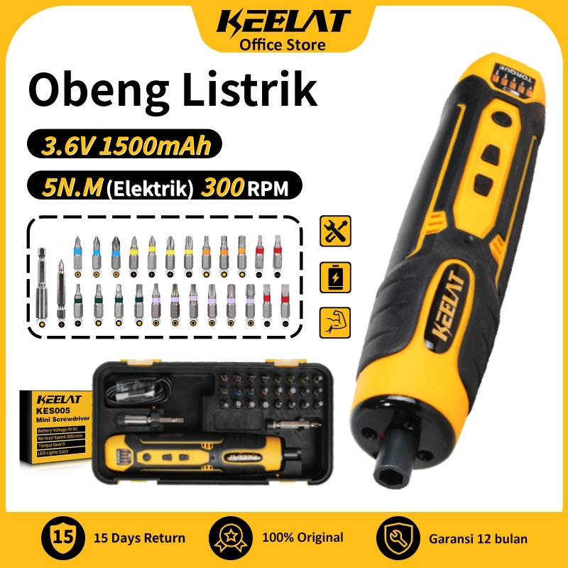 Jual KEELAT Obeng Listrik 27PCS Obeng Elektrik Set Lengkap Tool Box ...