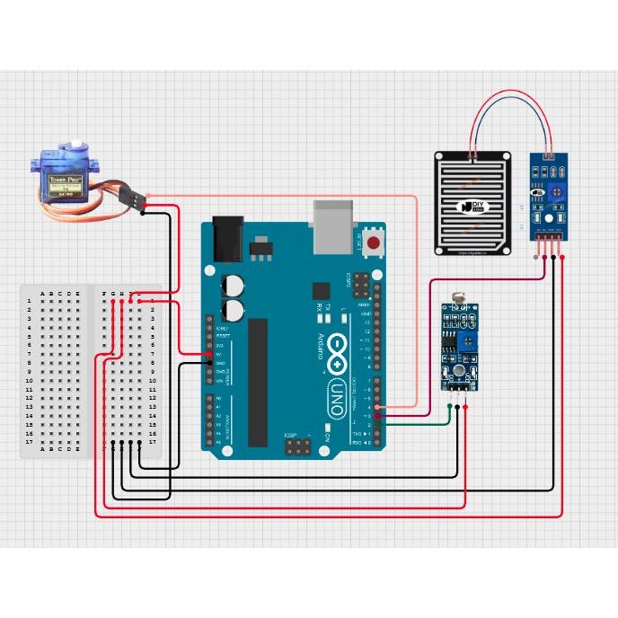 Jual Kit Jemuran Otomatis Berbasis IoT Menggunakan Arduino ESP32 Servo ...