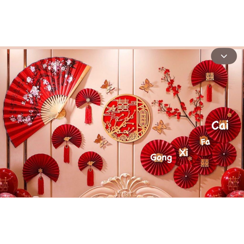 Jual Kipas Cina Dekorasi Jumbo / Kipas Lukisan Imlek / Kipas Lukis ...