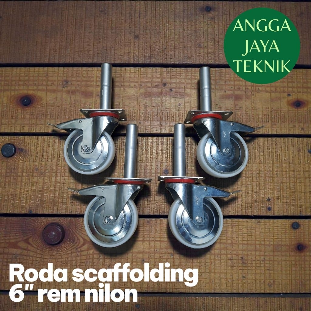 Jual Roda scaffolding 6" inch nilon / plastik roda perancah steger ...
