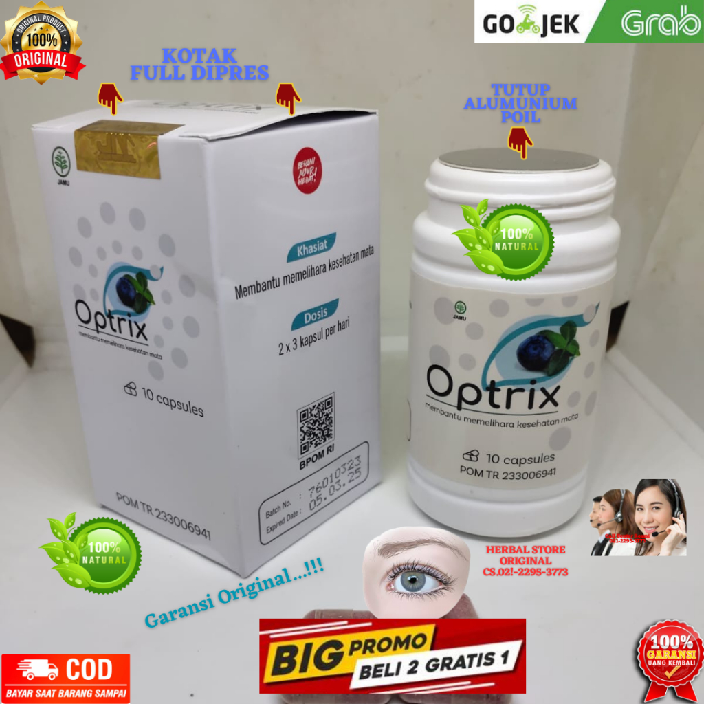 Jual OPTRIX ASLI OBAT MATA MINUS PLUS SILINDER KATARAK 10 KAPSUL ...