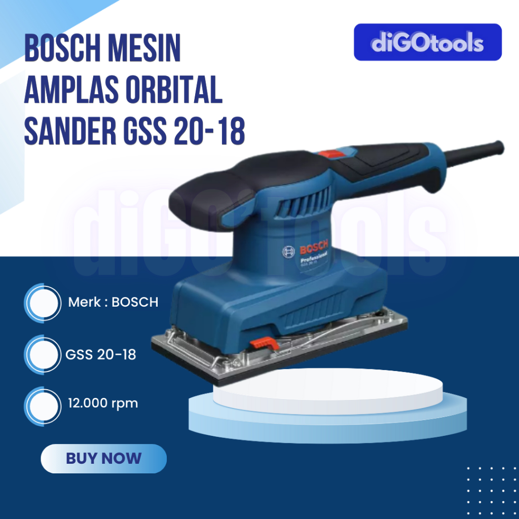 Jual Bosch Mesin Amplas Orbital Sander GSS20-18 esin Amplas Listrik ...