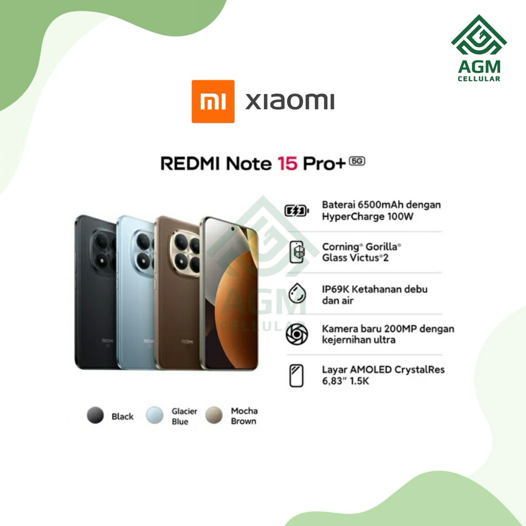 Jual HANDPHONE XIAOMI REDMI NOTE 15 PRO+ 5G RAM 12GB/512GB | 8GB/256GB ...