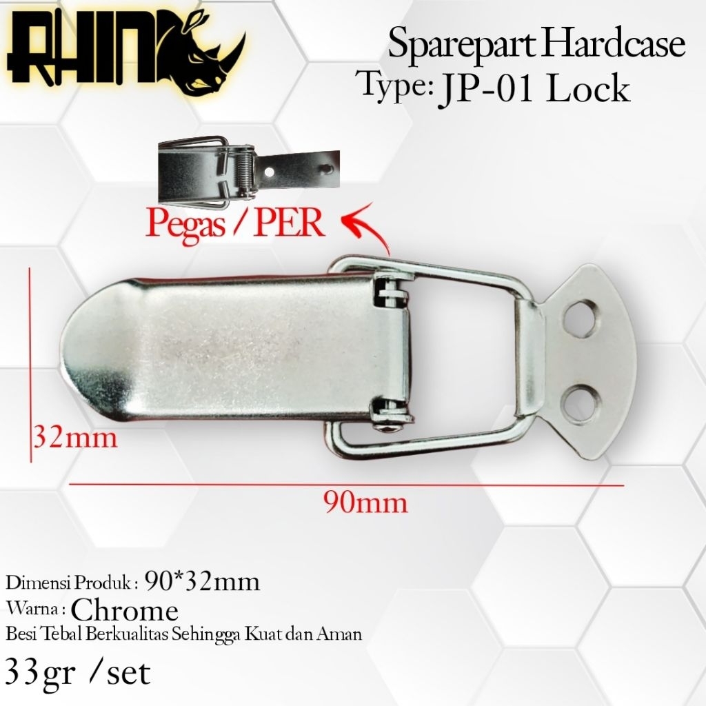 Jual Kaitan Peti JP-01Lock Pegas Grendel Spring Loaded Toggle Latch ...