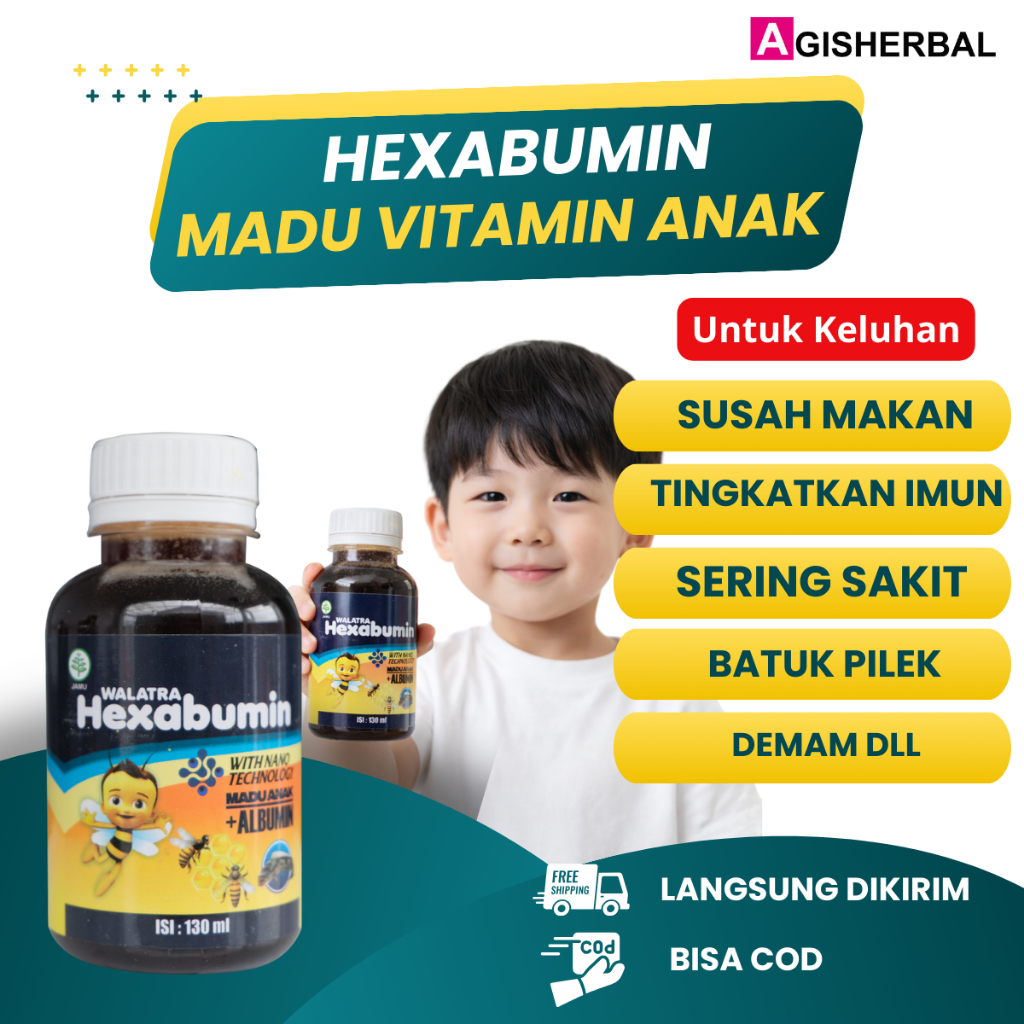 Jual HEXABUMIN Vitamin Anak - Madu Hexabumin Anak - Penambah Nafsu ...