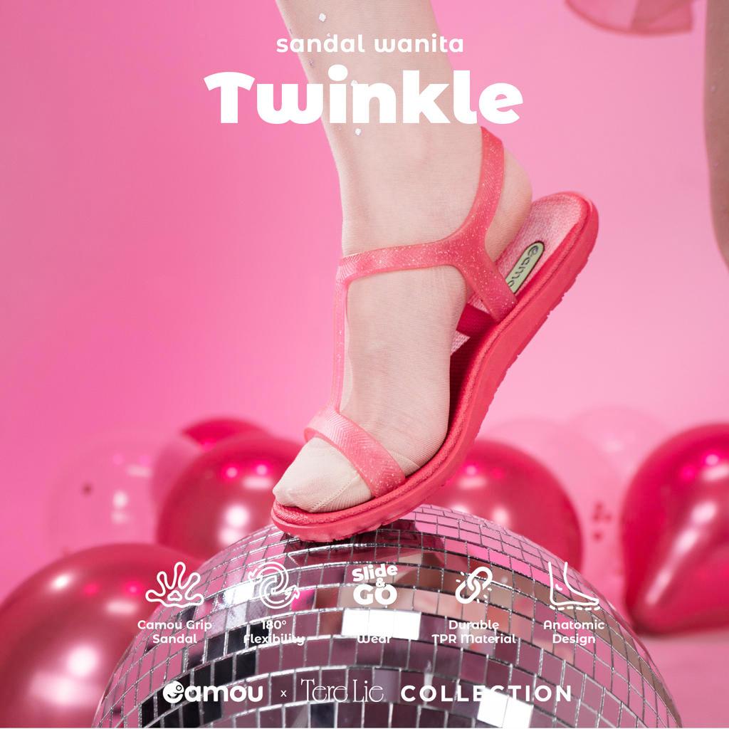 Jual Twinkle - Camou x Tere Lie Collection Sandal Tali Glitter Wanita ...