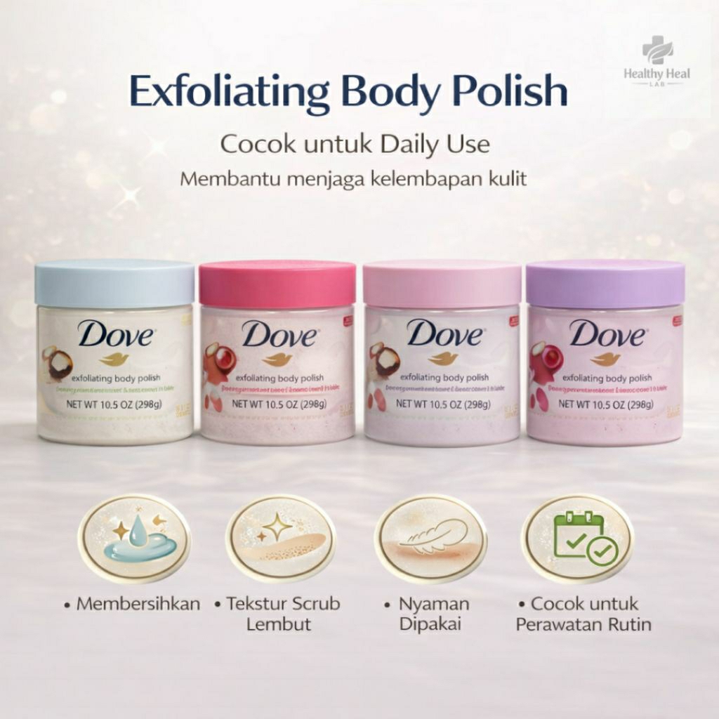 Jual [4 Variasi] Dove Exfoliating Body Polish Scrub 298gr - Sabun Lulur ...