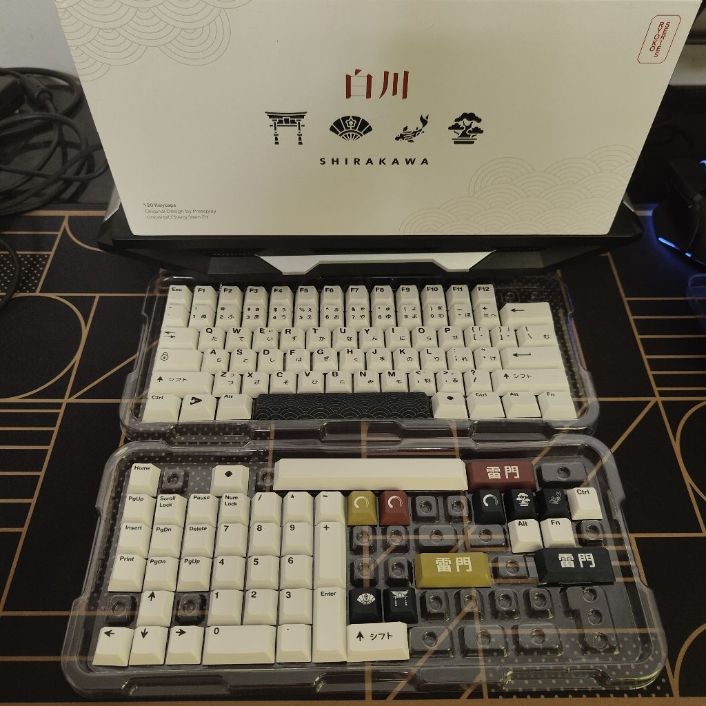 Jual Press Play Shirakawa PBT Keycaps Japanese Root 122 Set Cherry ...