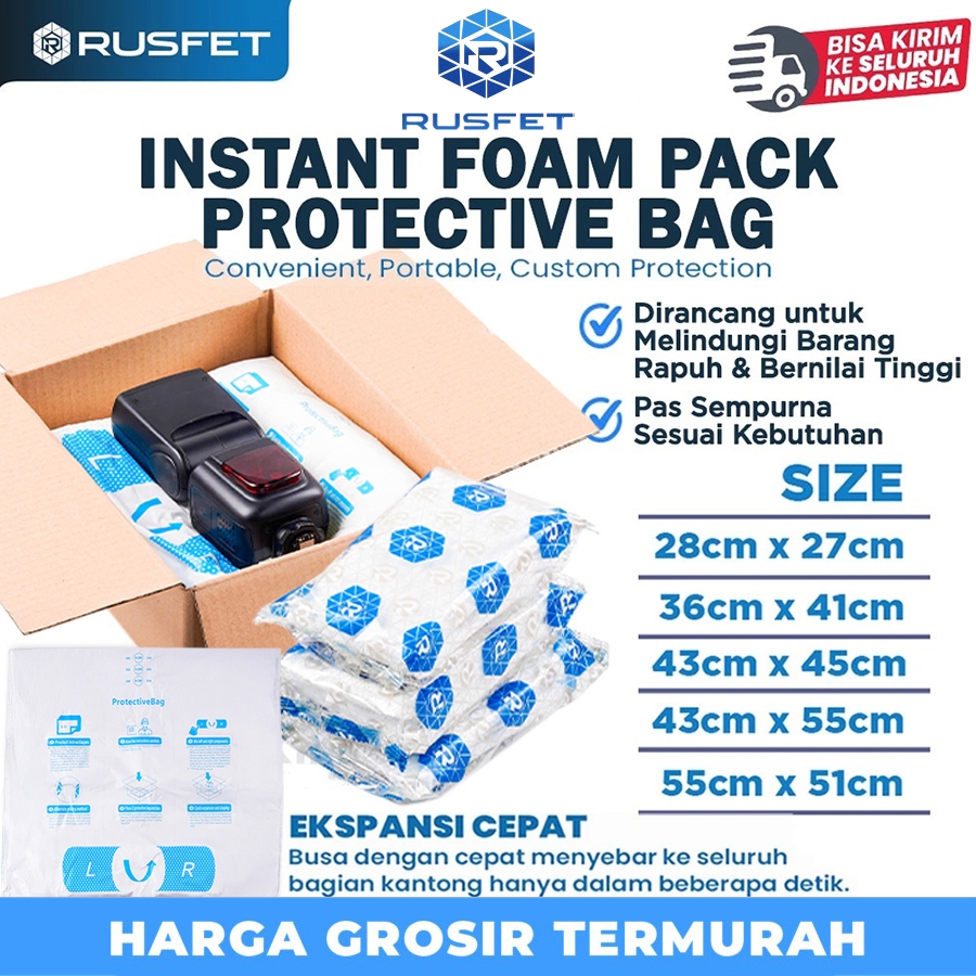 Jual Instant Foam Bag Packaging Busa Pengaman Pelindung Barang ...