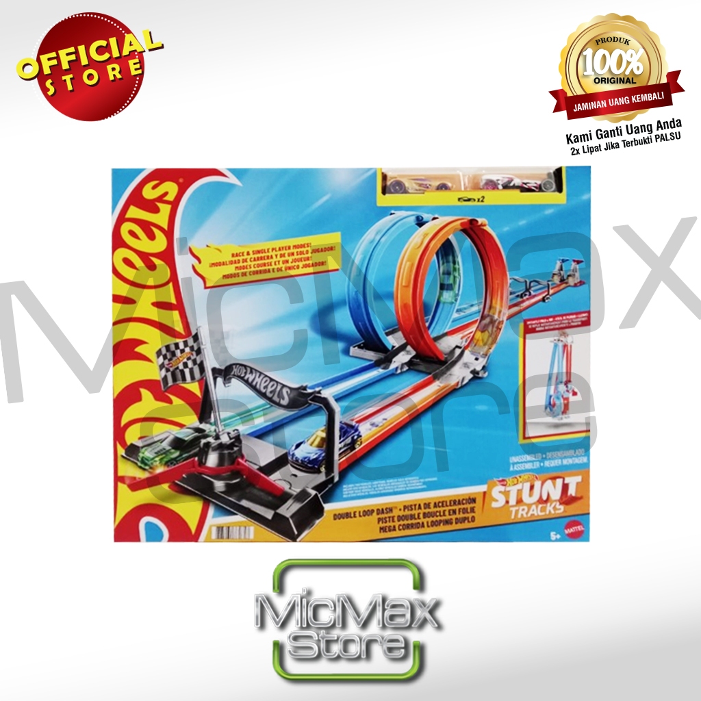 Jual Hot Wheels Hotwheels Action Double Loop Dash Track Playset GFH85 ...