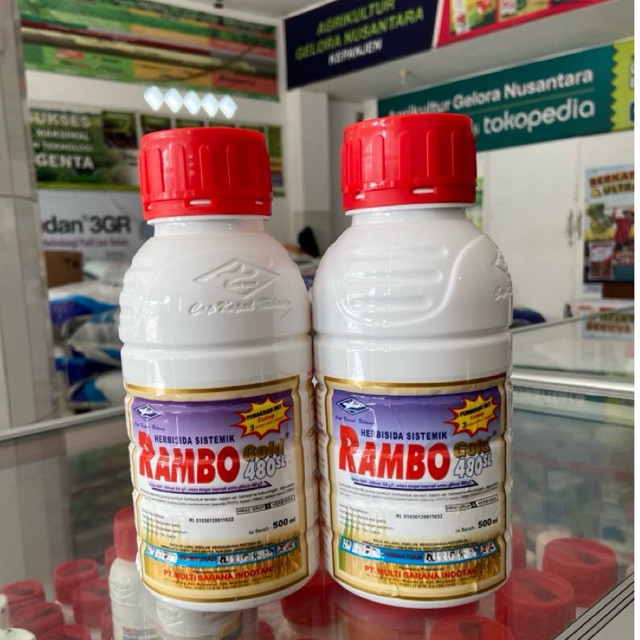 Jual Rambo Gold 480SL 500ml Herbisida Sistemik Obat Pembasmi Rumput ...