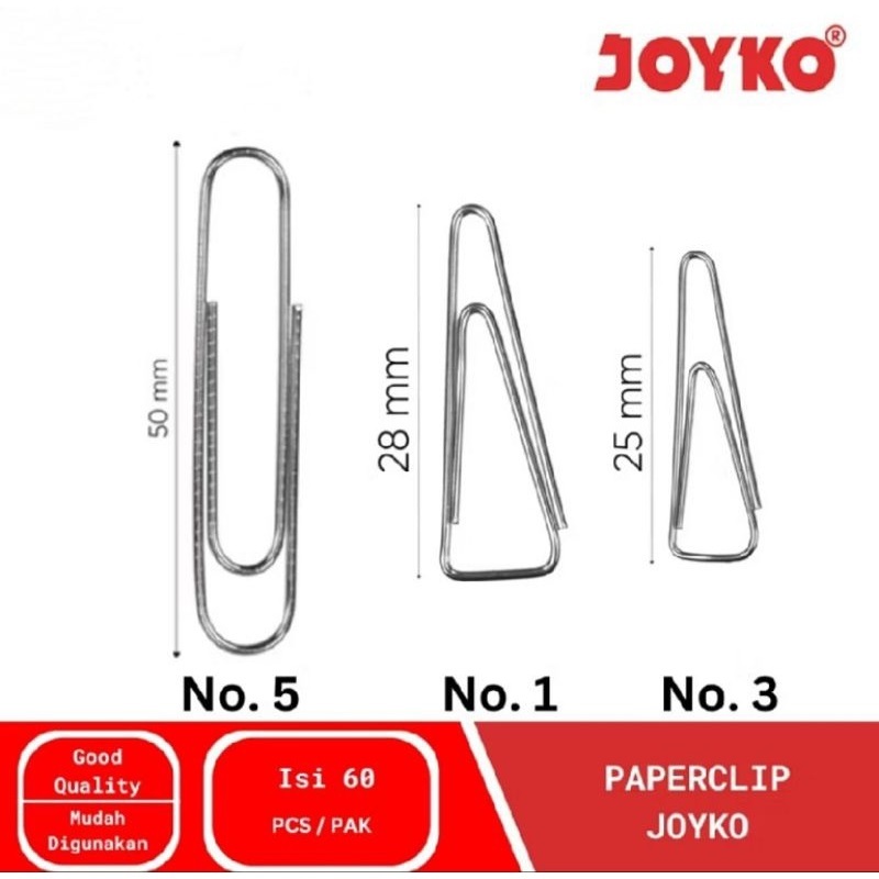 Jual PAPER CLIP JOYKO NO.1 HARGA 1 PACK ISI 10 BOX KECIL | Shopee Indonesia