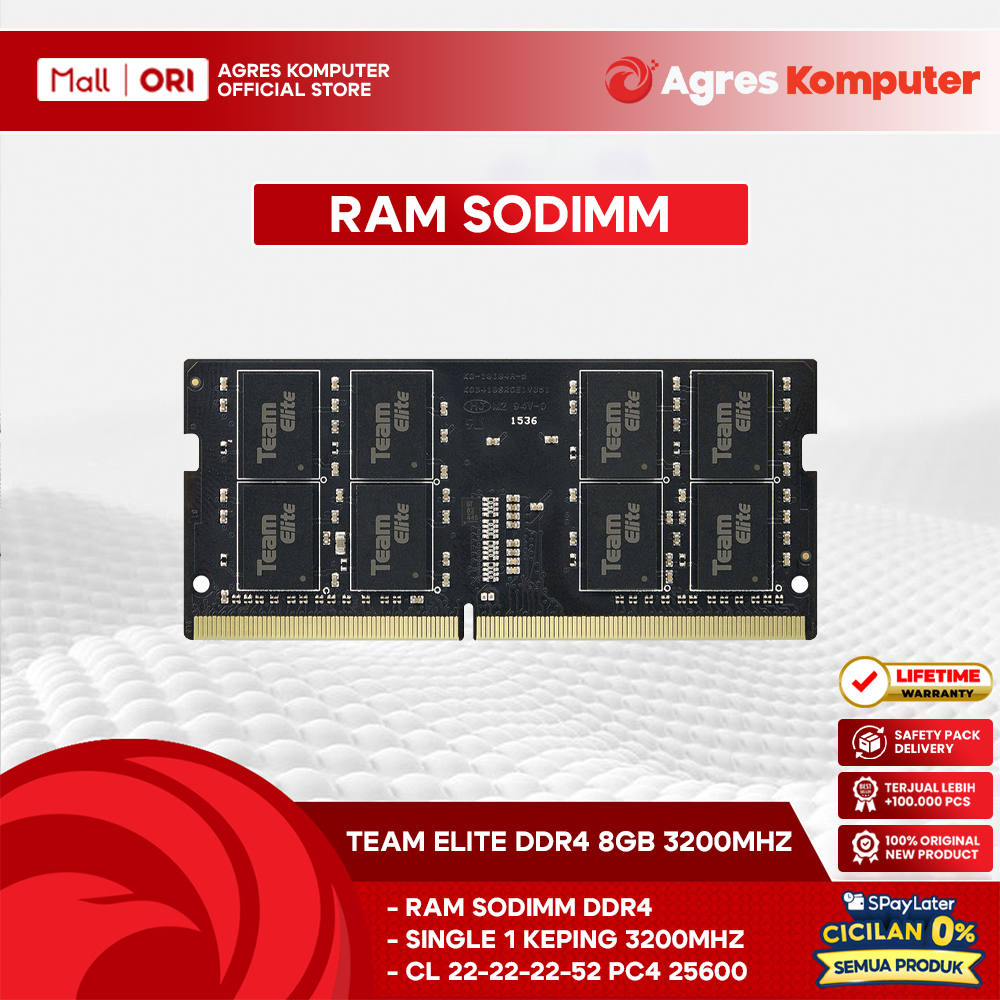 Jual TEAM ELITE RAM SODIMM DDR4 8GB 3200MHZ | Shopee Indonesia