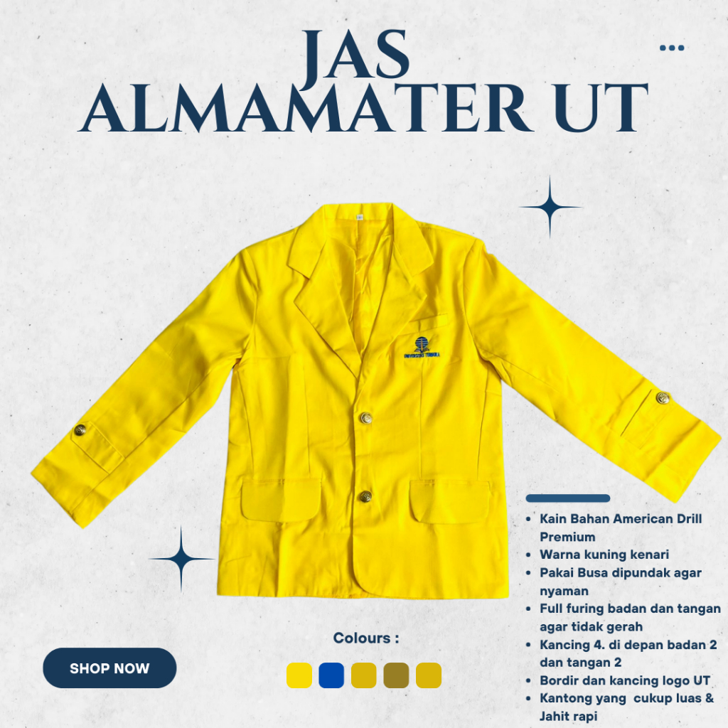 Jual READY STOCK JAS ALMAMATER UNIVERSITAS TERBUKA PRIA & WANITA/JAS ...