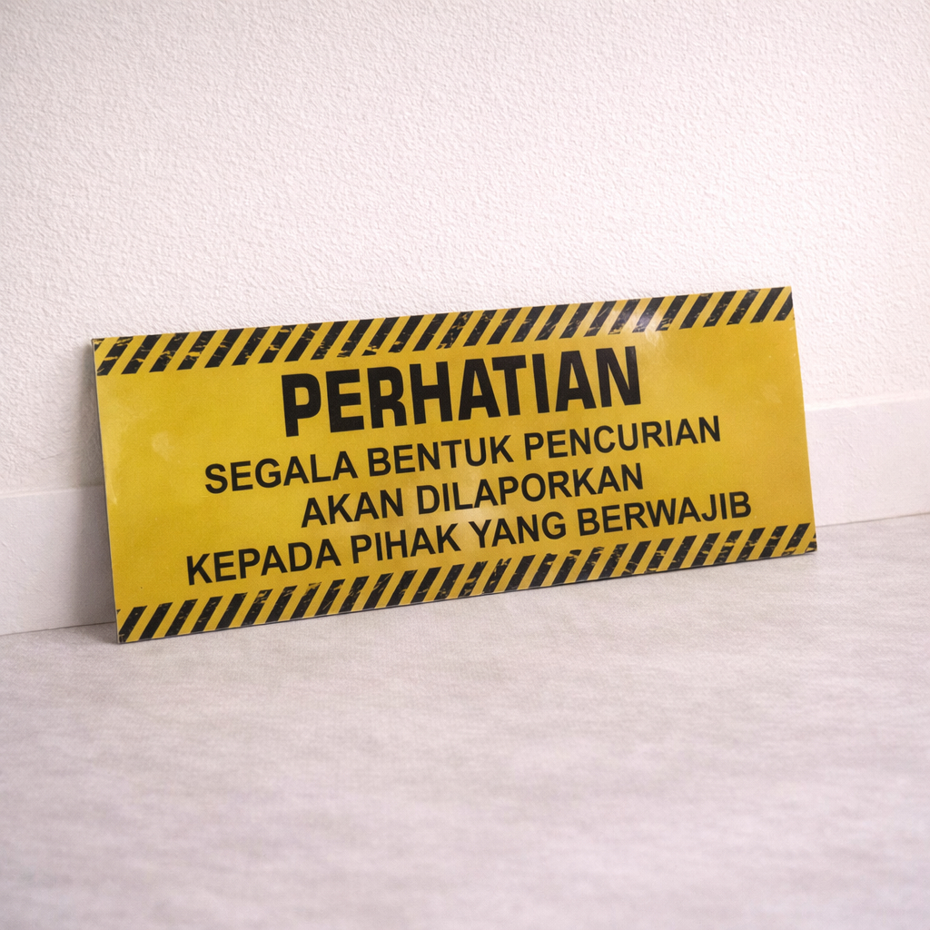 Jual Stiker Peringatan Pencurian | Sticker Pencurian | Stiker Larangan ...